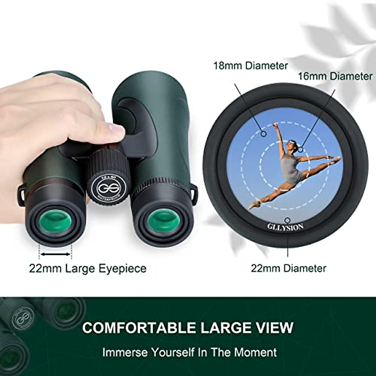 10X42 Professional HD Binoculars for Adults with Phone Adapter, High Power Binoculars with BaK4 prisms, Super Bright Lightweight & Waterproof Binoculars Perfect for Bird Watching, Hunting, Stargazing