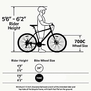 21 Speed Hybrid Bike Disc Brake 700C Road Bike for Men Women's City Bicycle (Blue)