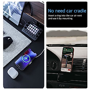 [Limited Quantity] Phone Ring Holder Stand, Wireless Charging Compatible, US Patented Slim Slide Finger Ring Kickstand. Slide, Flip and Rotate 360° with Sturdy Snap. Stand Horizontally and Vertically