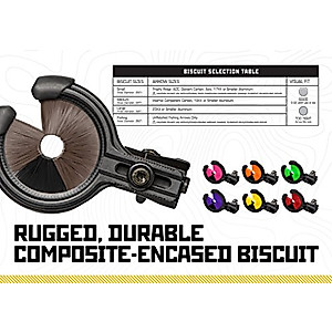 Trophy Ridge Kill Shot Whisker Biscuit Archery Arrow Rest, Ambidextrous, Brown, Medium