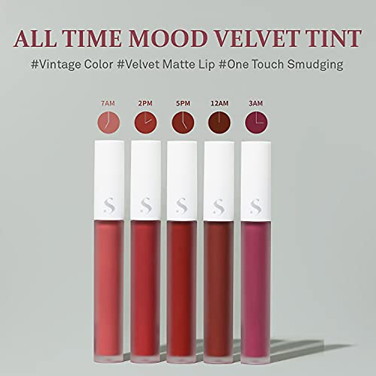 SAAT INSIGHT All-Time Mood Velvet Matte Highly Pigmented Lip Stain Tint 4g (7AM) - For Smudge-proof and Lasting Lip Makeup, Moisturizing Lip Gloss for Dry and Flaky Lips