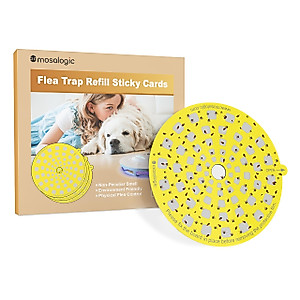 Mosalogic Flea Light Trap Refills Replacement Sticky Cards Flea Trapper Glue Boards Refills-10pack