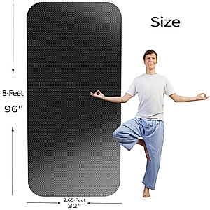 EVEME Extra Large Yoga Mat 96" x 32" x 1/4 inch, Workout mats for home gym,Exercise mats for home workout,Yoga mat thick large wide,Large exercise mats for home gym,Fitness equipment mat (96" x 32")