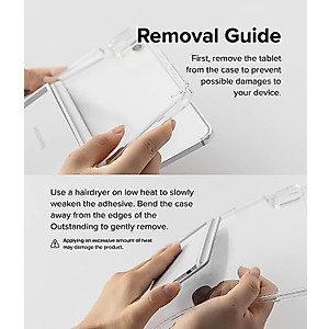 Ringke Outstanding Universal Tablet Stand Spring-Action Kickstand Multi Angle Adhesive Attachment for iPad Tablets, E-Reader, and More - Dark Gray