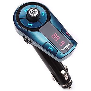 GOgroove FlexSMART X2 Mini Bluetooth FM Transmitter Radio Adapter Car Kit, USB Charging, Hands Free Calling, Music Controls, AUX Input – Compatible with MP3 Players, iPhone, Samsung, and More Devices