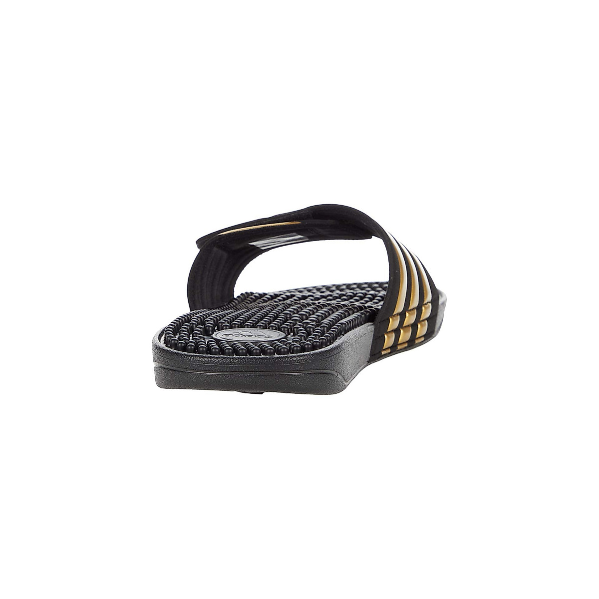 adidas Unisex Adissage Slides Sandal, Black/Gold Metallic/Black, 11 US Men