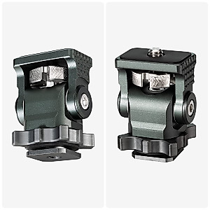 Field Monitor Holder Mount with Cold Shoe 1/4 Screw for 5 inch and 7 inch Monitor, LCD Field Monitor, LED Lights, Flash, Microphone, Gopro, Action Cam，Swivel and Tilt…