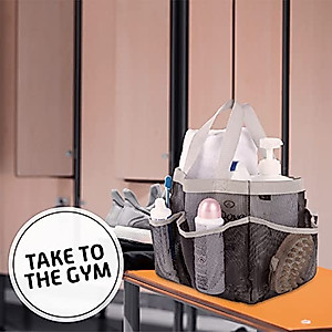 7 Pocket Shower Caddy Tote, Black - Keep your shower essentials within easy reach. Shower caddies are perfect for college dorms, gym, shower, swimming and travel. Mesh allows water to drain easily.