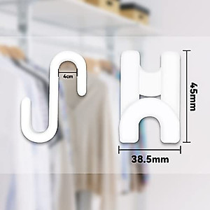 Pants Hangers Space Saving, Aluminum Alloy 5 Layers 2 Uses Pants Rack, Magic Pants Hanger Rack, Multi Functional Pants Rack Wardrobe Organizer Racks for Clothes Trousers Scarves Ties (2 pcs Gold)