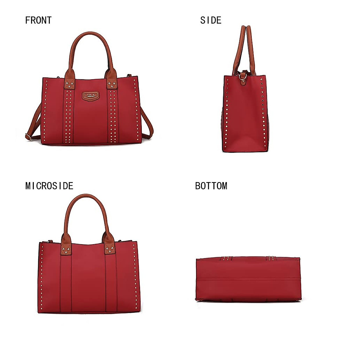 MKF Collection Tote Bag for Women, Vegan Leather Top-Handle Crossover Wristlet wallet & Satchel Handbag Purse