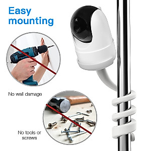 Aobelieve Flexible Baby Camera Twist Mount for iFamily SM650/SM651, Kidsneed SM935A/SM935C, HUBOOK SM652, and ANMEATE SM650 Video Baby Monitor
