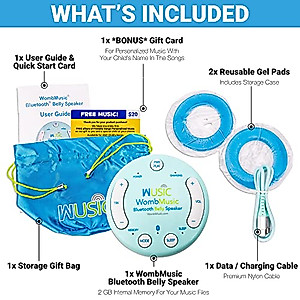 Womb Music Bluetooth Belly Speaker - Play Music, Sounds & Voices to Baby During Pregnancy - No Annoying Wires