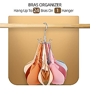 ZEDODIER Belt Hanger, Belt Rack Closet Accessories Organizer, Maximum 24 Storage Capacity, Hanging Holder Storage Hook for Belt, Bra, Tank Top, Tie, Scarf, Purse