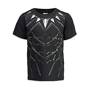 Marvel Captain America Black Panther Iron Man Hulk Toddler Boys Short Sleeve T-Shirt 4T