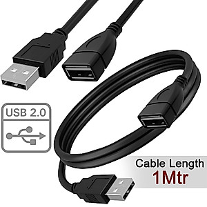 SaiTech IT 5 Pack Speed USB 2.0 Extension Cable 480Mbps Male A to Female A for Laptop/PC/Printers - 3.3 Feet - 1.2M