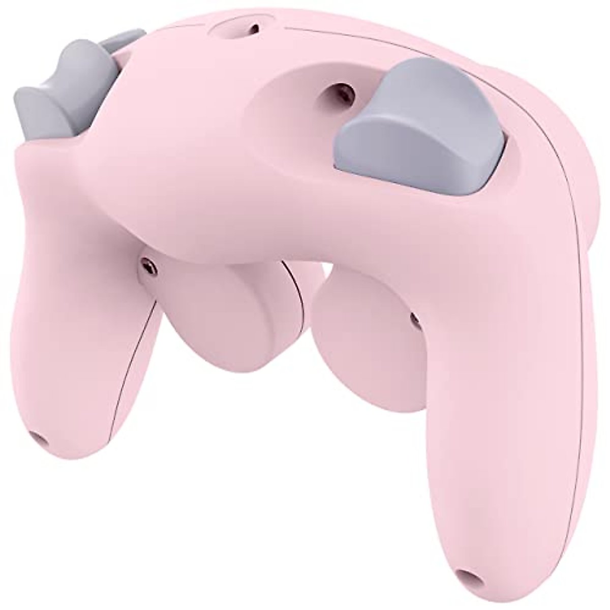 eXtremeRate Cherry Blossoms Pink Faceplate Backplate for Nintendo Gamecube Controller, Soft Touch Replacement Housing Shell Cover w/Buttons for Nintendo Gamecube Controller - Controller NOT Included