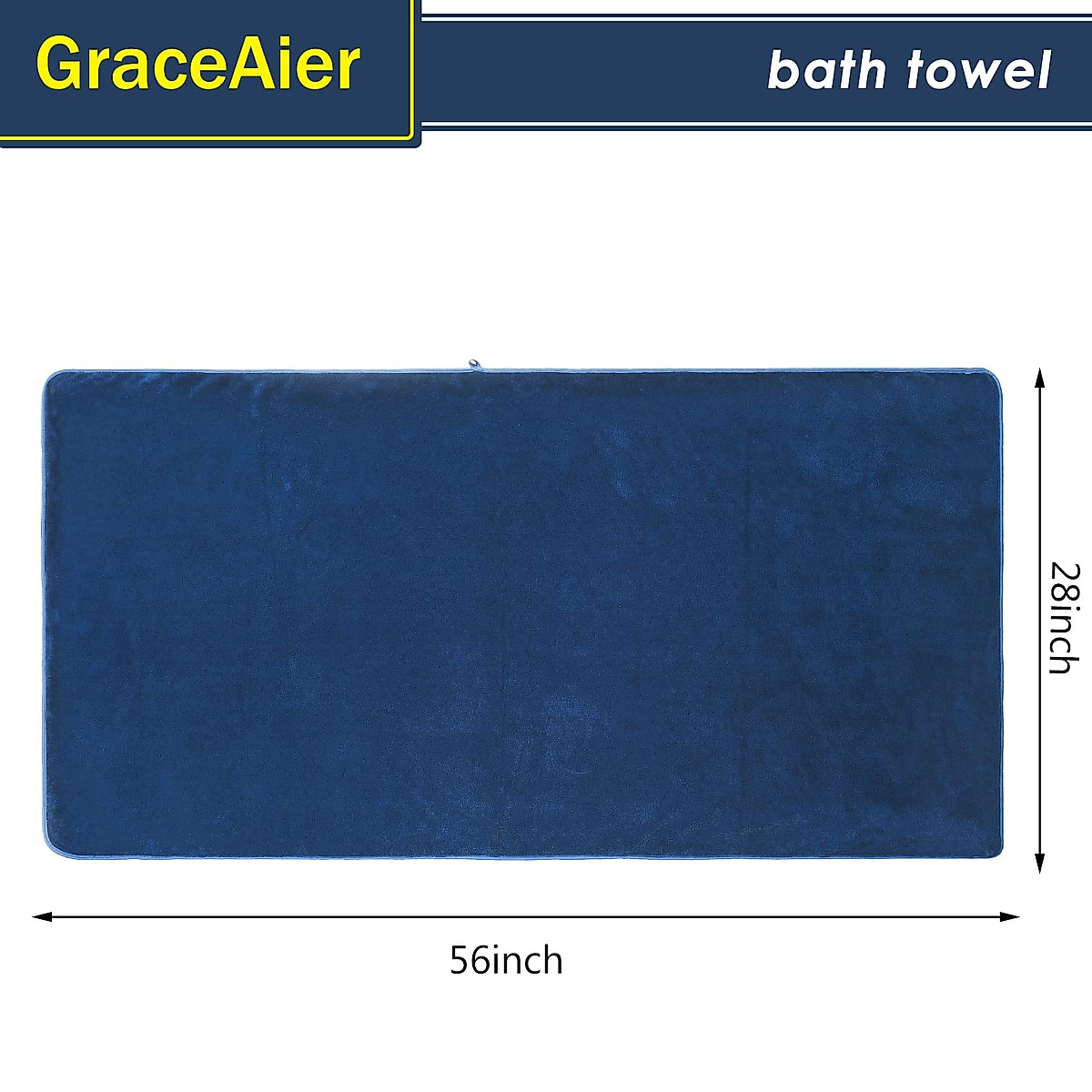 GraceAier Ultra Soft Bath Towels 4 Pack (28" x 56") - Quick Drying - - Microfiber Coral Velvet Highly Absorbent Towel for Bath Fitness, Bathroom, Sports, Yoga, Travel