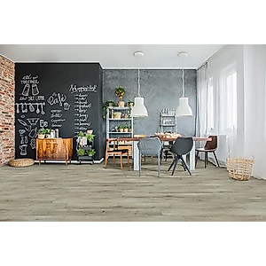 MSI Newlands 6 MIL x 7 in. x 48 in. Luxury Vinyl Flooring, Rigid Core Planks, LVT Tile, Click Lock Floating Floor, Waterproof LVT, Wood Grain Finish, Goncalo Gray, 1438.25 Square Feet