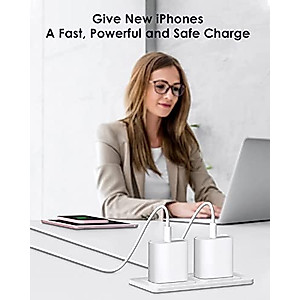 iPhone Charger 10 Ft [MFi Certified] 20W USB C Charger with 10-Foot-Long Charger Parallel Cable Fast Charging Compatible with iPhone 14/14 pro/14 plus/14 pro max/13/12/11/11Pro/XS/X/XR, iPad [2 Pack]