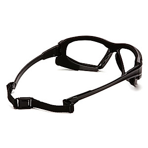 Pyramex Safety Highlander XP Eyewear, Black-Gray Frame/Clear Anti-Fog Lens