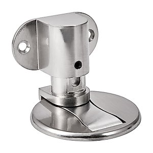 INIRET 2 Packs Silvery Door Stopper，Height-Adjustable Invisible Magnetic Door Stop,Door Catch/Stopper for Bottom of Door，Hold Your Door Open，with Adhesive No Drilling,for Home Office Bedroom