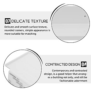 HANABASS Plastic Floating Wall Shelves Small Stick on Wall Mounted Phone Shelf Wonder Holder Wipes Rack Smart Speaker Shelf for Bathroom, Kitchen