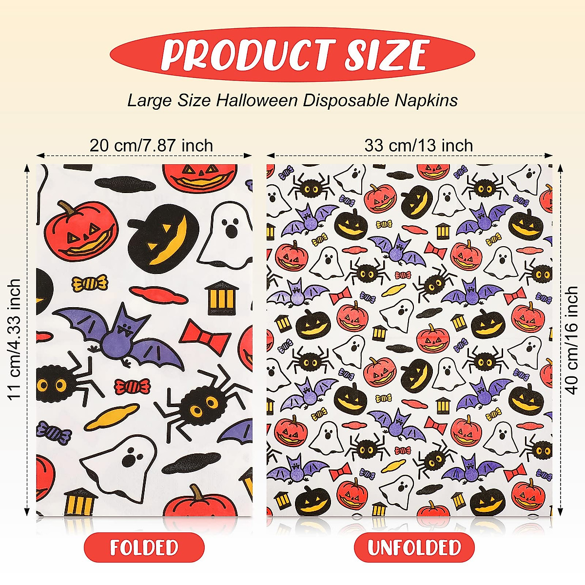 100 Pcs Halloween Napkins Paper Halloween Guest Napkins Christmas Napkins Paper Christmas Guest Napkins Halloween Christmas Napkins Disposable Cocktail Napkins Paper for Party Bathroom
