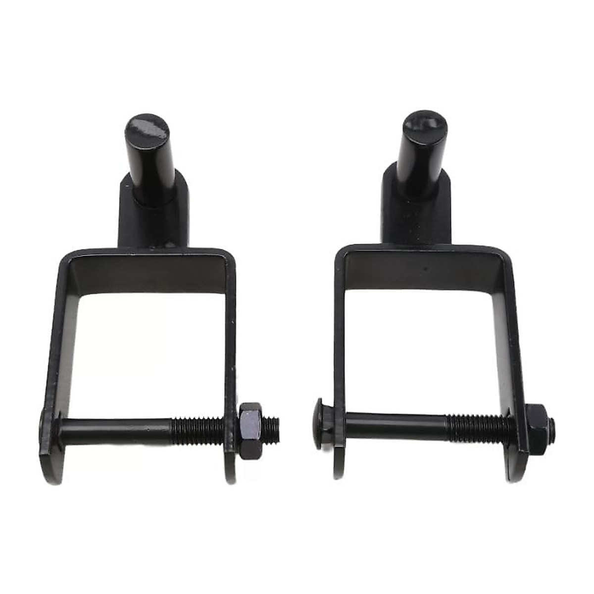 2" Square Male Black Hinge Pair with Bolt and Nut Assembly (5/8" Pintle)
