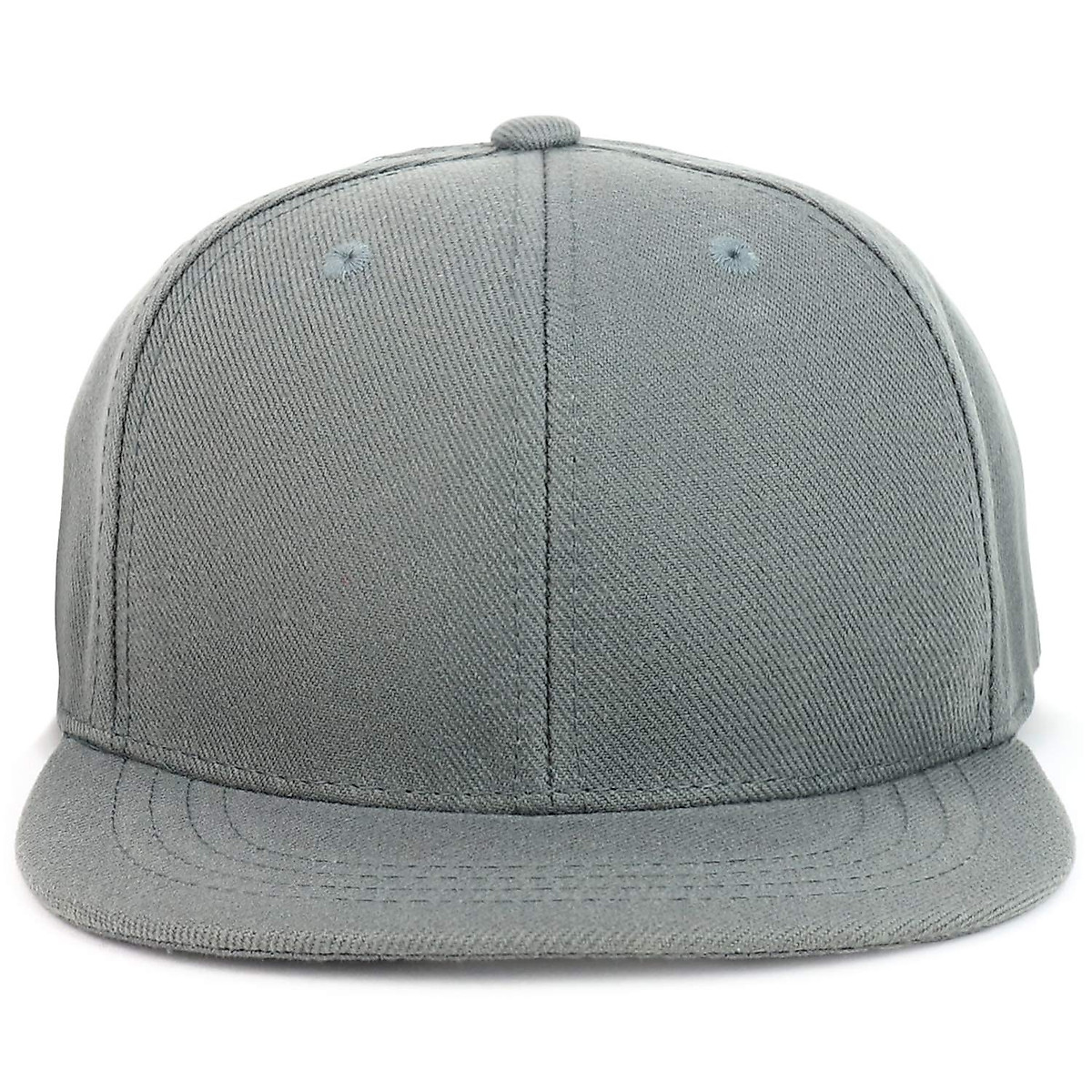 Armycrew Youth Kid's Solid Color Flat Bill Snapback Baseball Cap - Charcoal
