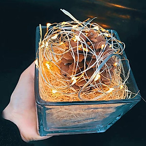 16 PCS Fairy String Lights Battery Operated,Starry String Lights,7.2ft 20 Led Firefly Lights for DIY,Christmas,Halloween,Wedding,Bedroom,Party Table Decorations(Warm White)