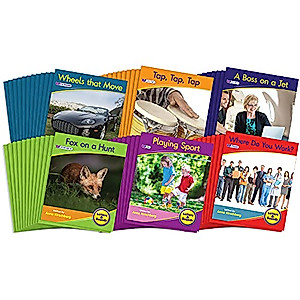 Junior Learning Beanstalk Books Letters & Sounds Non-Fiction Decodables Boxed Set, Set 1, Multicolor