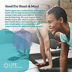 Super Omega-3 EPA/DHA Fish Oil, Sesame Lignans & Olive Extract - For Heart & Brain Health – For Inflammation & Cholesterol Management – Gluten-Free, Non-GMO – Lemon Flavor 120 Softgels