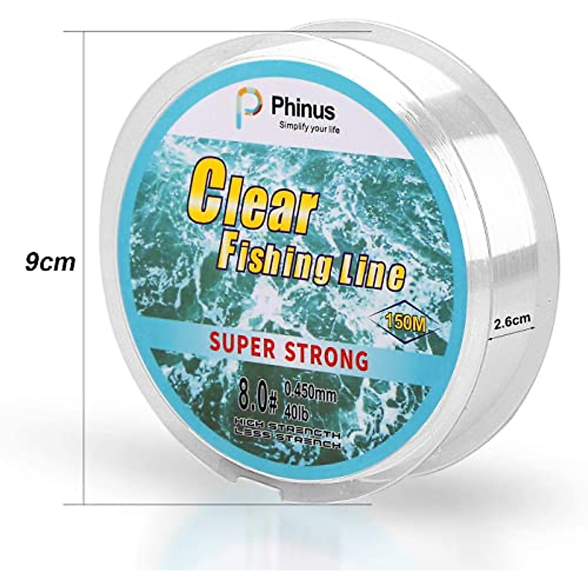 Fishing Wire 492FT/164Yard/150M 8.0#, Clear Fishing Line Jewelry String Invisible Nylon Thread for Hanging Decorations, Beading and Crafts