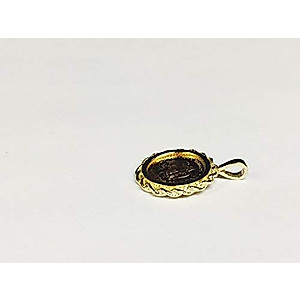 TEX 14k Yellow Gold Pendant, Dos Pesos Coin, Approx 4.3g