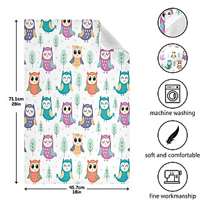 Kigai 6 Pack Tree Cute Owl Kitchen Towels Soft Highly Absorbent Dish Towels Reusable Tea Towels Set 28 x 18 Inch