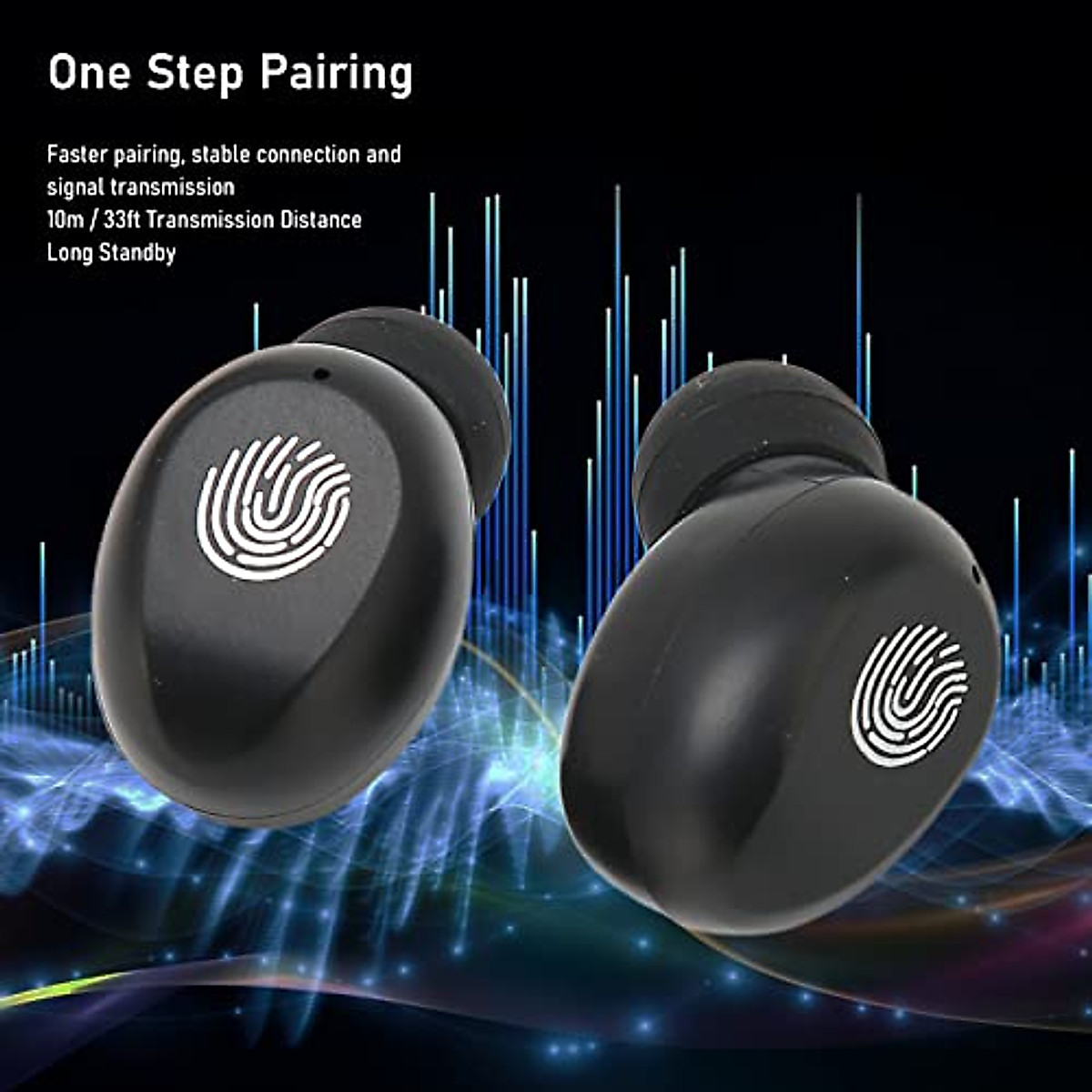 Cuifati Wireless Earbuds,Bluetooth 5.0 Earbuds Touch Control True Wireless Earbuds with Charging Case for Running Sport