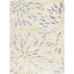 Rugs.com Charleston Collection Rug – 9' x 12' Yellow Low-Pile Rug Perfect for Living Rooms, Large Dining Rooms, Open Floorplans