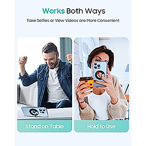 Benks Magnetic Phone Ring Holder Compatible with Magsafe, Adjustable Finger Ring Grip for iPhone 14/13/12 Series, Removable Kickstand - Black