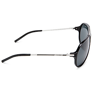 Carrera unisex adult Hot/S Sunglasses, Black and Palladium Frame/Grey Lens, 64 mm US