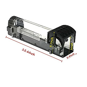 CIICD 2 Packs 12" Rat Traps,Mouse Catcher,Transparent Plastic Reusable Autolock Door Mice Trap