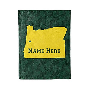 State Pride Series Oregon - Personalized Custom Fleece Throw Blankets with Your Family Name - Eugene Edition