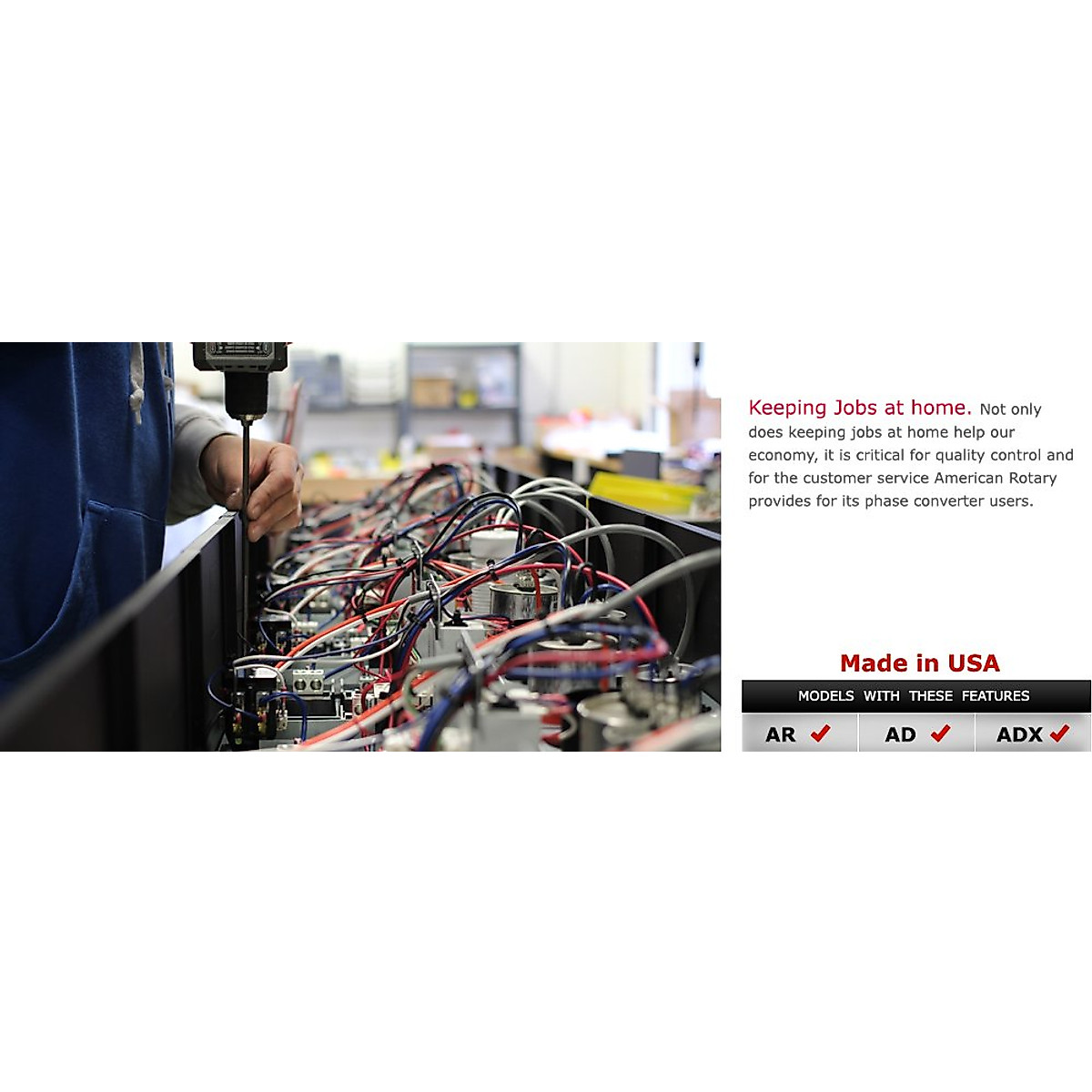 Rotary Phase Converter AD15F - Floor Unit 15HP Digital Controls Heavy Duty HD CNC|Can Start up to a 7.5Hp / 21 Amp 208-240v Load