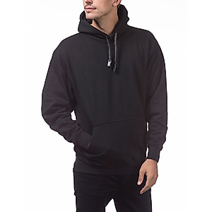Pro Club Men's Heavyweight Pullover Hoodie (13oz), Black, X-Large
