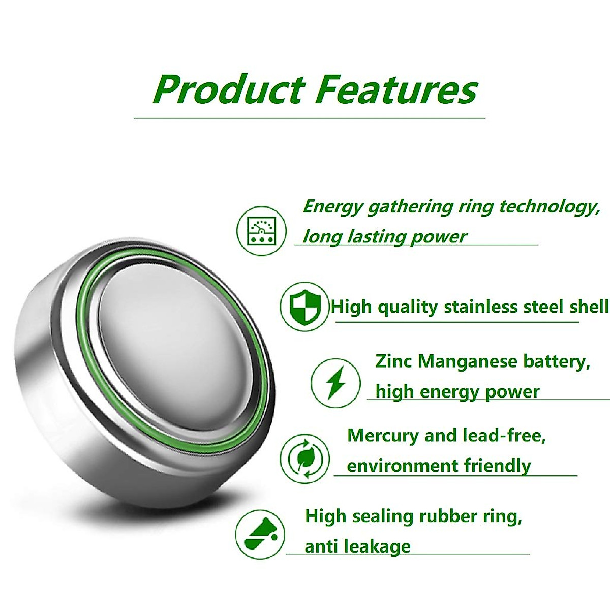 Cotchear LR43 Batteries 1.5V AG12 Button Cell Battery L1142 SR43 SR43 260 386 Battery for Watch Toys Clock [10pcs/Pack]