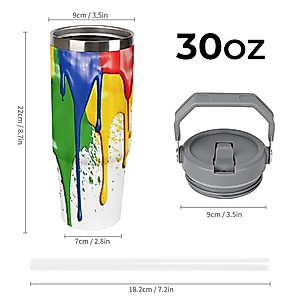 SYJTGDE Large Capacity Car Cup Paint Splatter Backdrop Fashionable Upgrade Car Cup Advanced And Beautiful Travel Cup