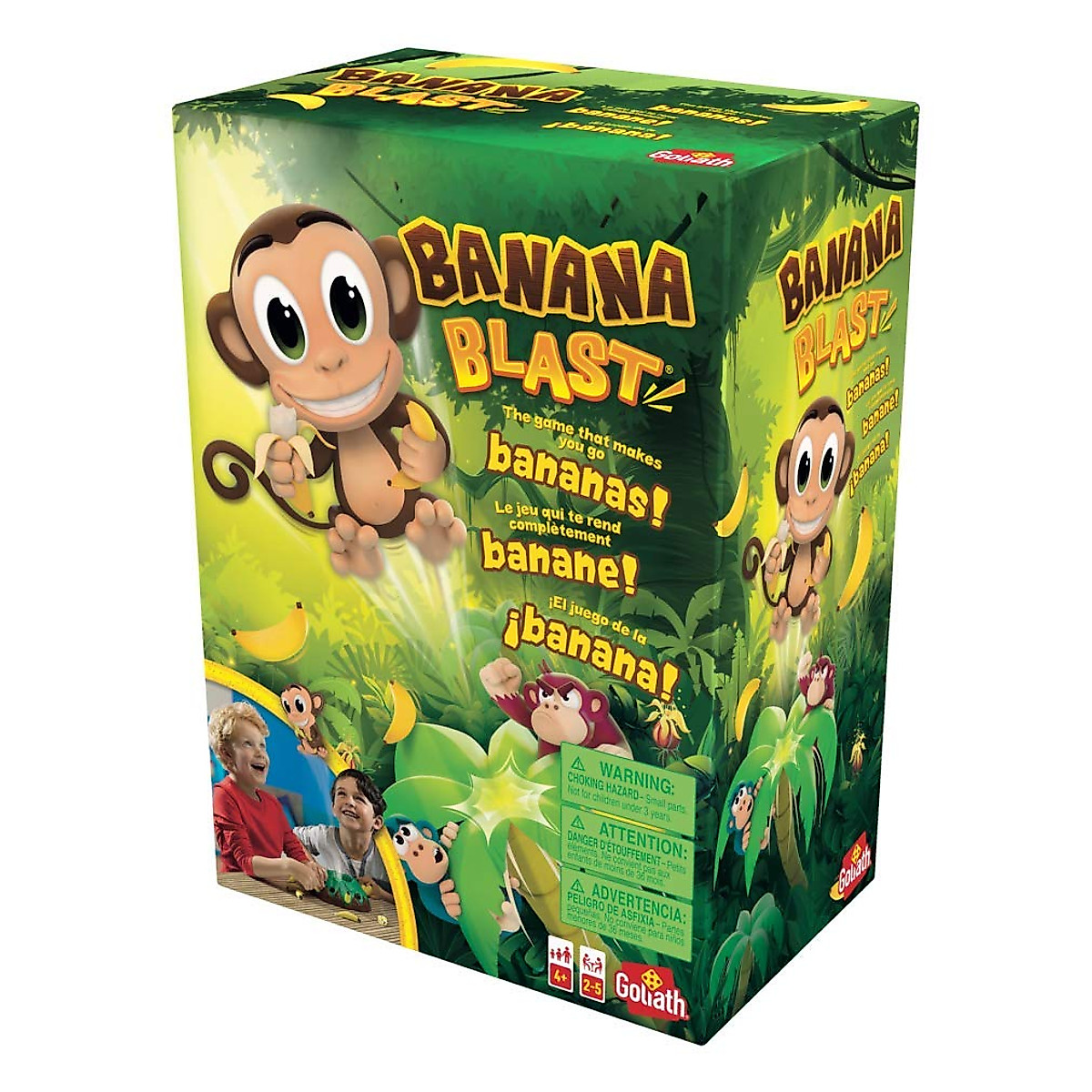 Goliath Banana Blast - Pull The Bananas Until The Monkey Jumps Game - Trilingual , Green