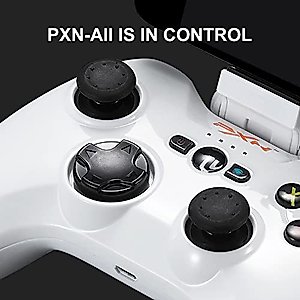 PXN 6603 MFi Controller Wireless Game Controller Portable Joystick Vibration Handle Gamepad for IPhone/IPad/IPod Touch/Apple TV (White)