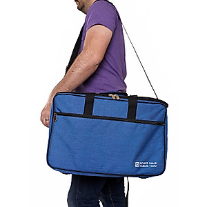 Board Game Bag - [Backpack/Shoulder Strap/Luggage Slip] - Padded Board Game Carrier (Royal Blue)