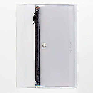 Daigo isshoni. N1866 Notebook Cover with Pencil Case, B6 Compatible, PVC, Clear