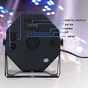 Stage Lights 36 RGB LED DJ Par Lights DMX & Remote Controlled Sound Activated with Uplights for Wedding Birthday Party Club Stage Lighting-4 Pack (RGB-4)